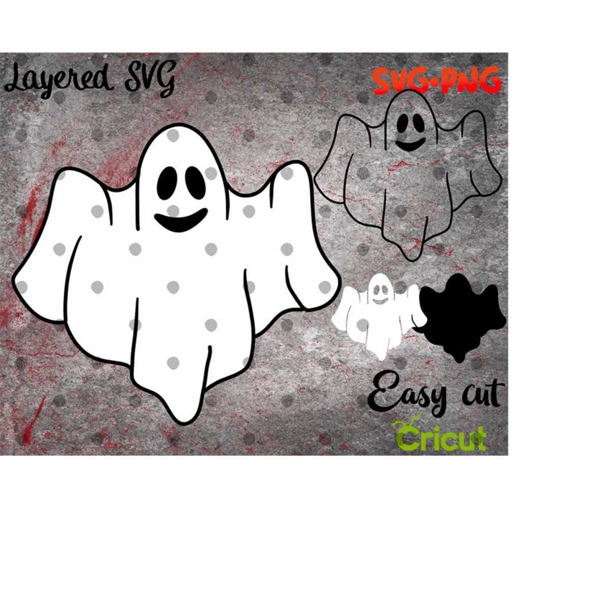 Layered SVG Ghost for Cricut, Horror Svg, Vinyl File, Ghost | Inspire ...
