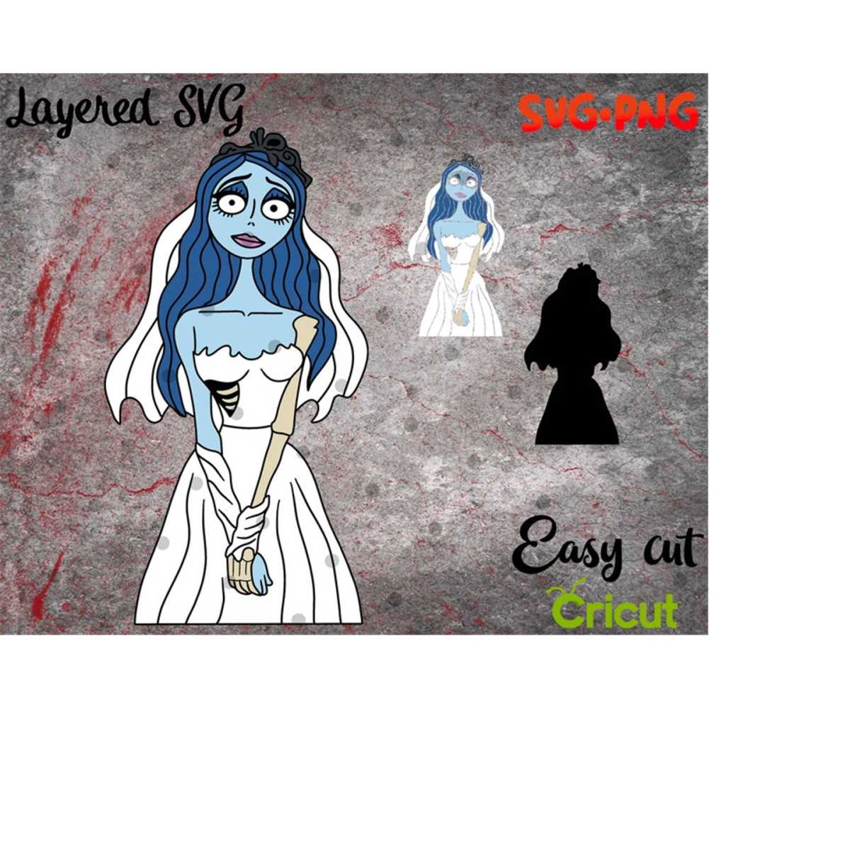 Layered SVG Corpse Bride for Cricut, Horror Svg, Vinyl File, | Inspire ...