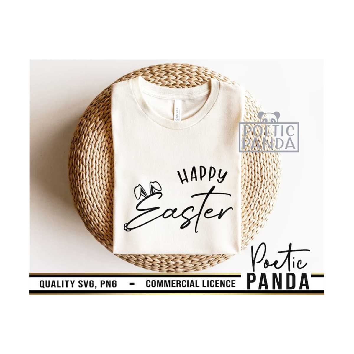 Happy Easter SVG PNG, Bunny Ears Svg, Spring Svg, Kids Easte | Inspire ...