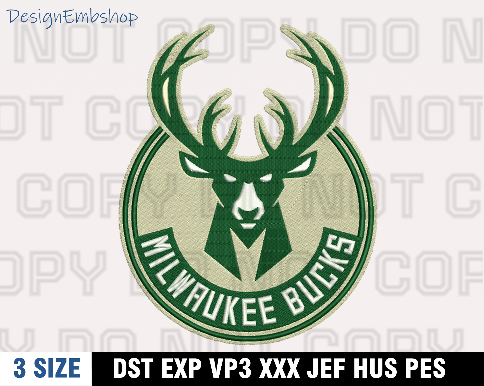 Milwaukee Bucks Embroidery Designs, Embroidery Designs, NBA | Inspire ...