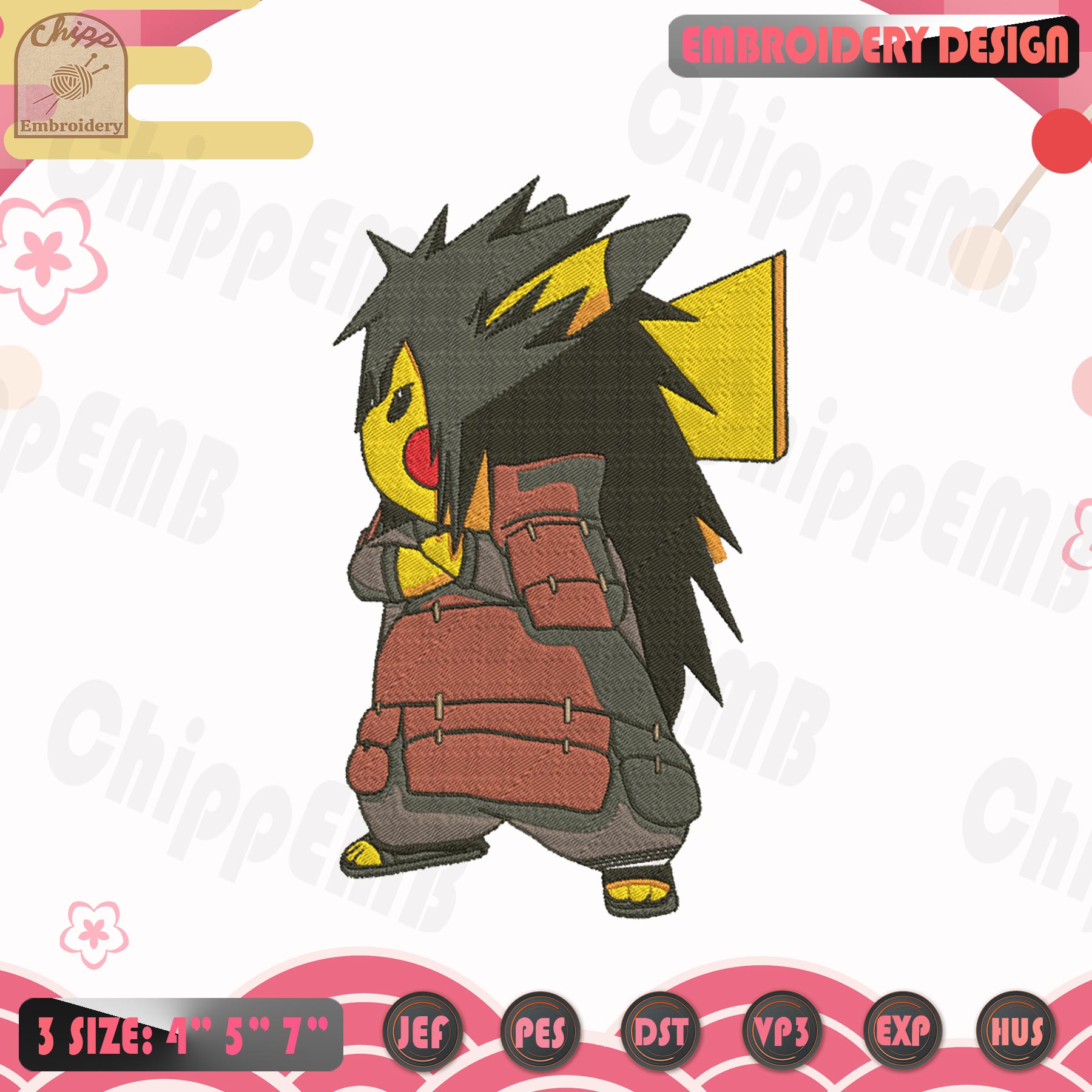 Pokemon Embroidery Design, Anime Embroidery File, Machine Em | Inspire ...