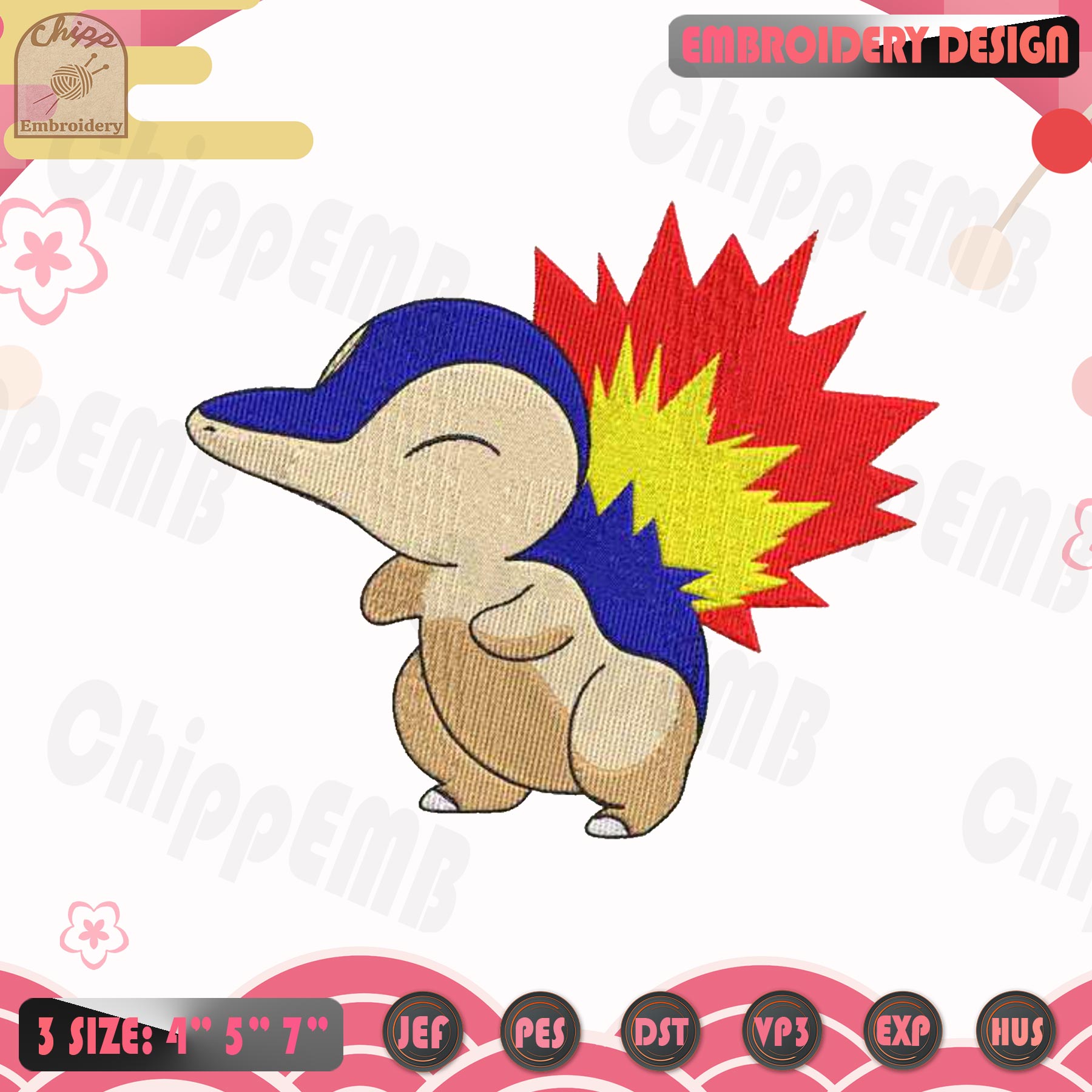 Pokemon Embroidery Design, Anime Embroidery File, Machine Em | Inspire ...