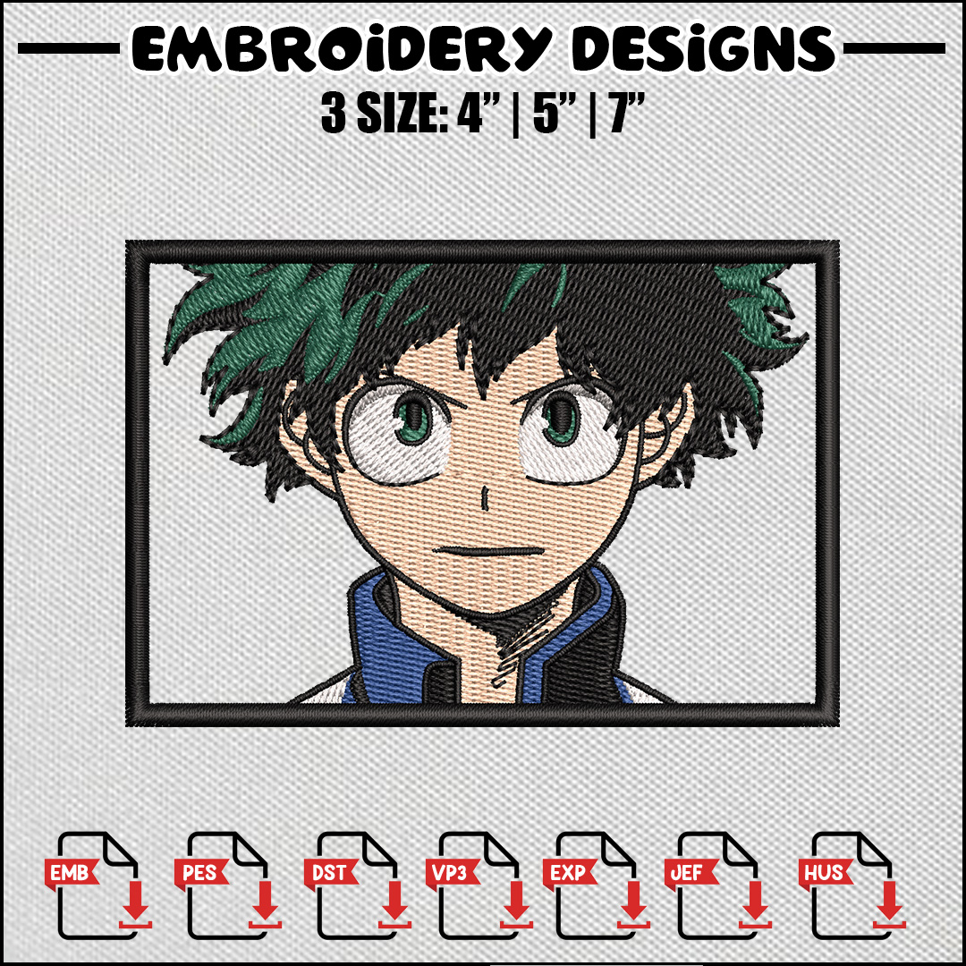 Deku frame embroidery design, Mha embroidery, Anime design, | Inspire ...