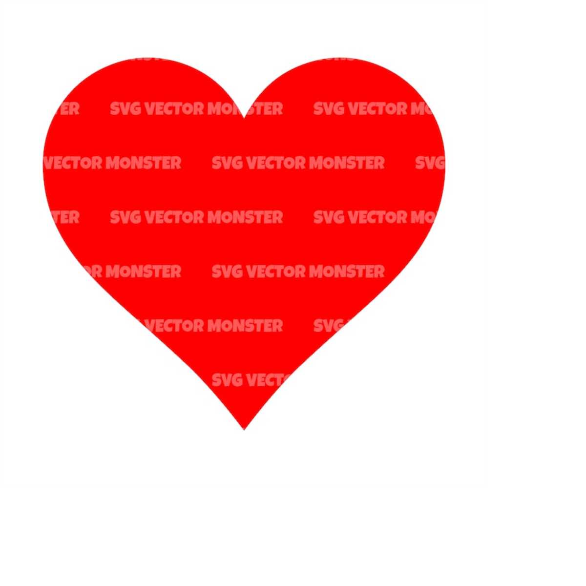 Red Heart Svg. Vector Cut file for Cricut, Silhouette, Pdf P - Inspire ...