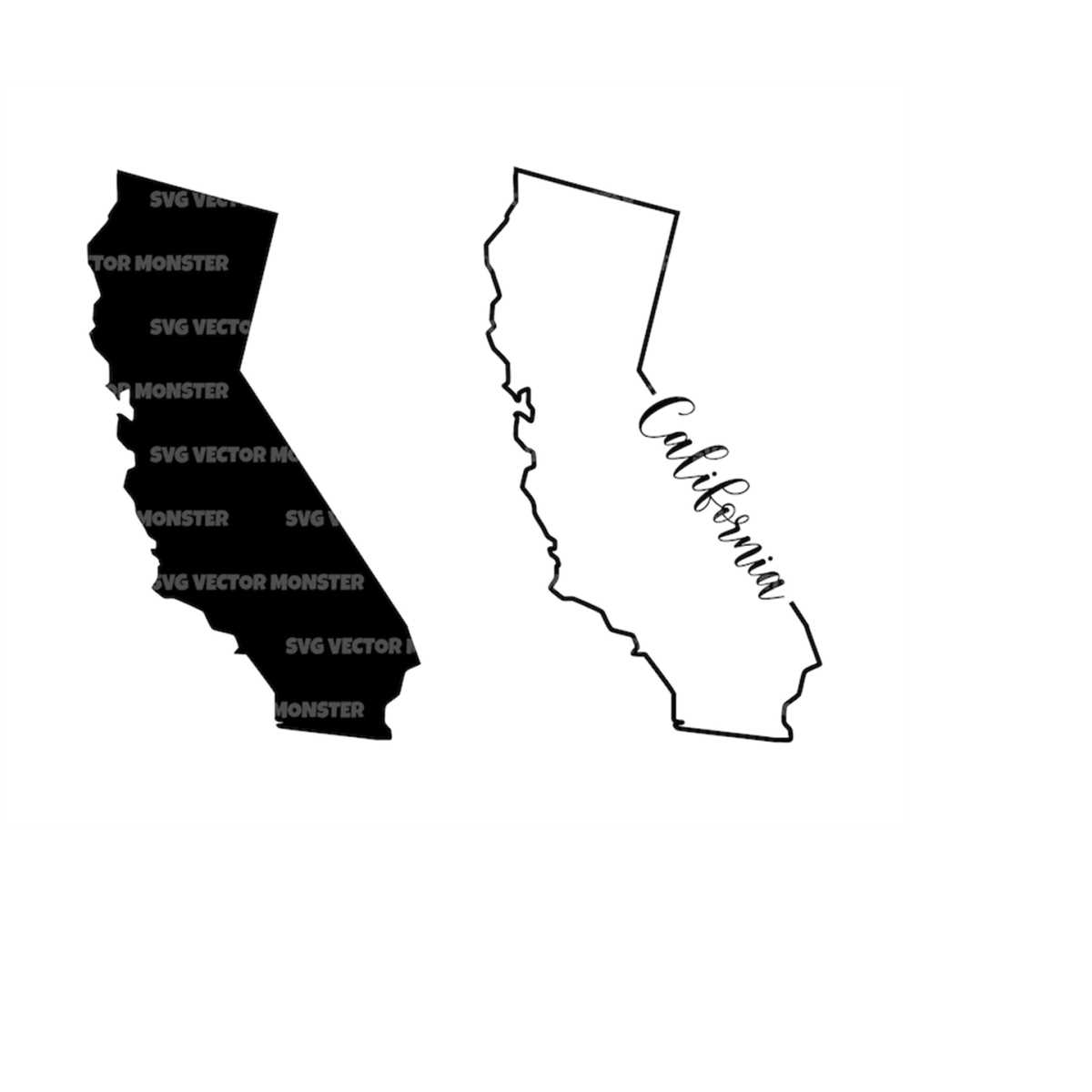 California Map Svg, California State Svg. Vector Cut file f - Inspire ...