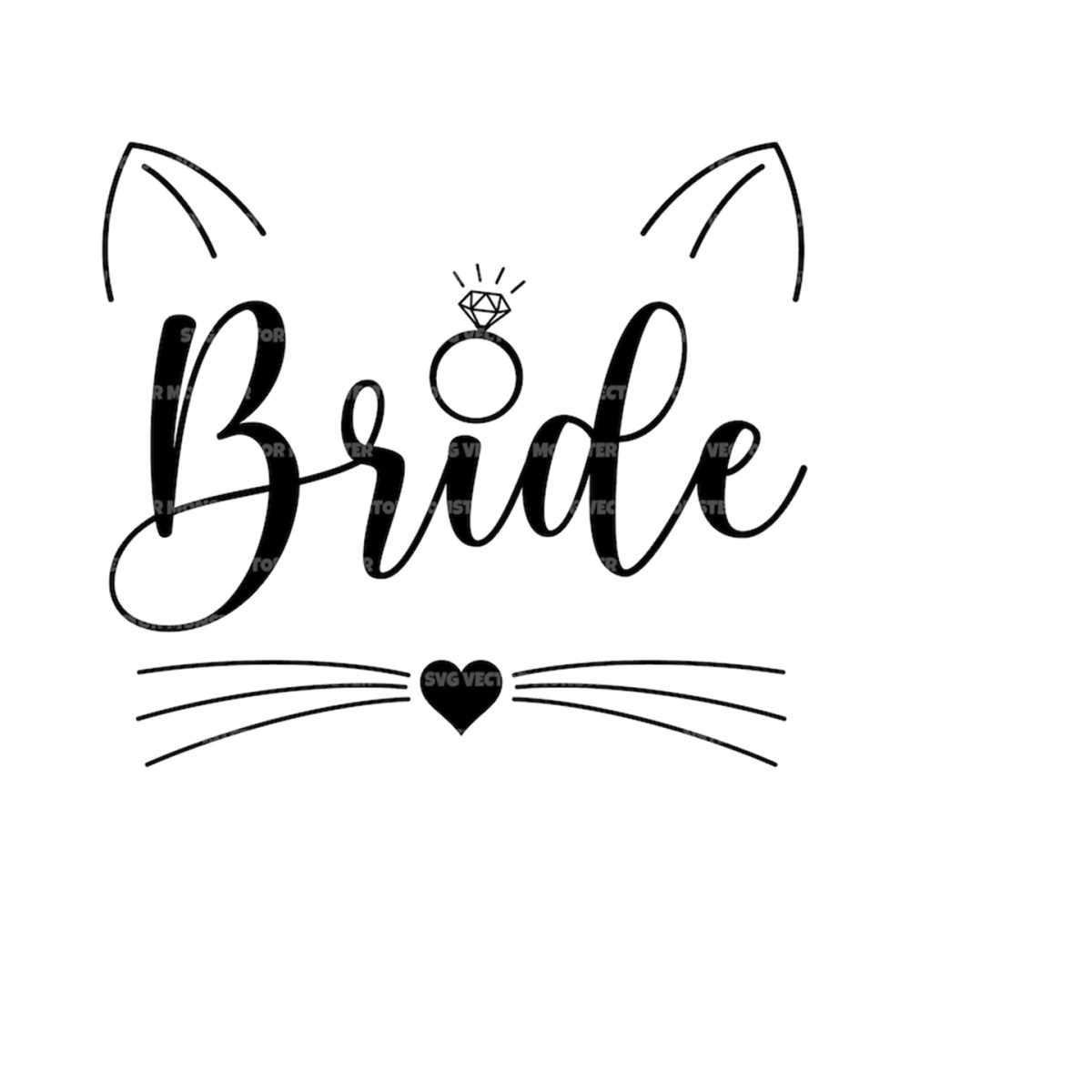 Bride Svg, Cat Face Svg, I'm Getting Meowied Svg. Vector Cut | Inspire ...