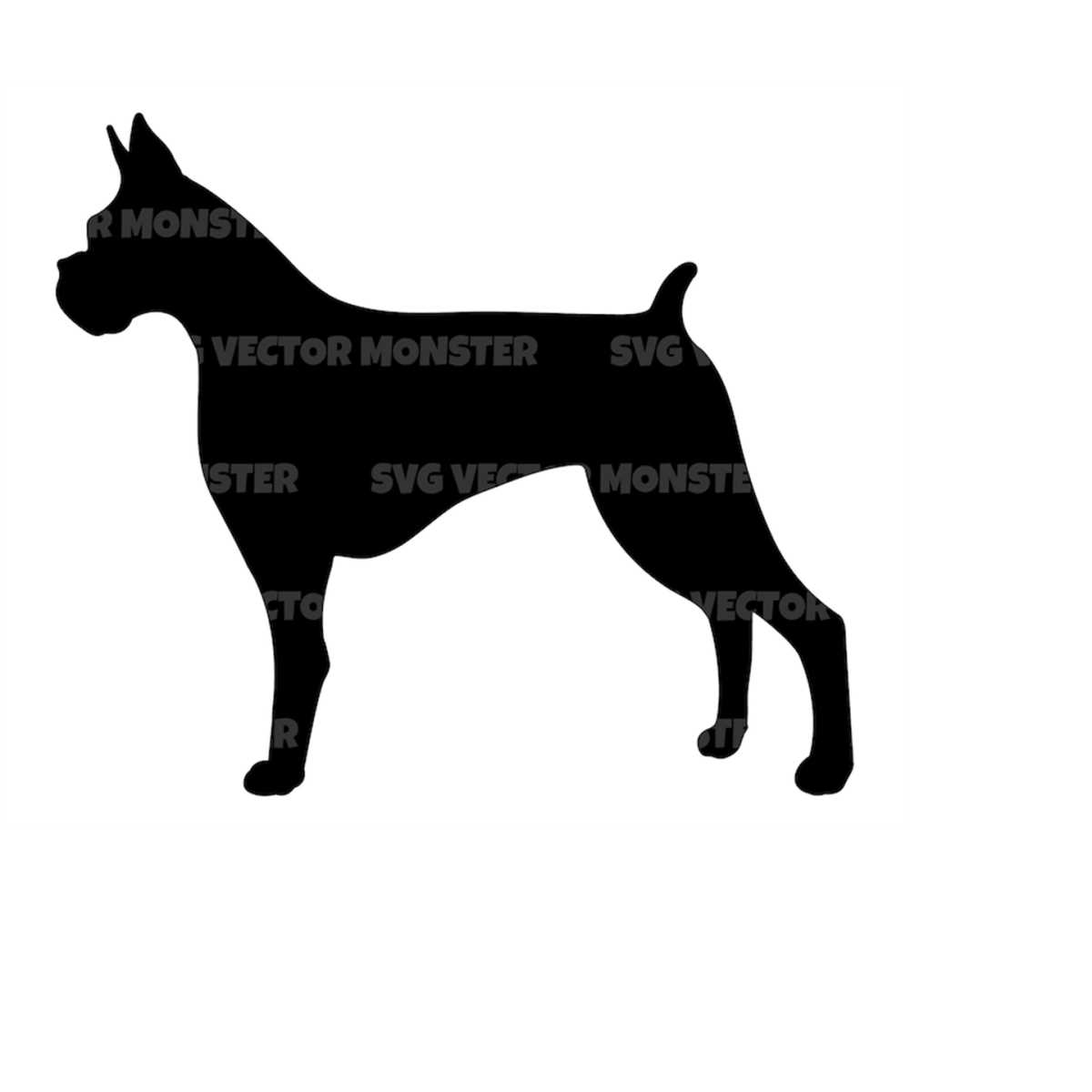 Boxer Dog Svg. Vector Cut file for Cricut, Silhouette, Pdf P - Inspire ...