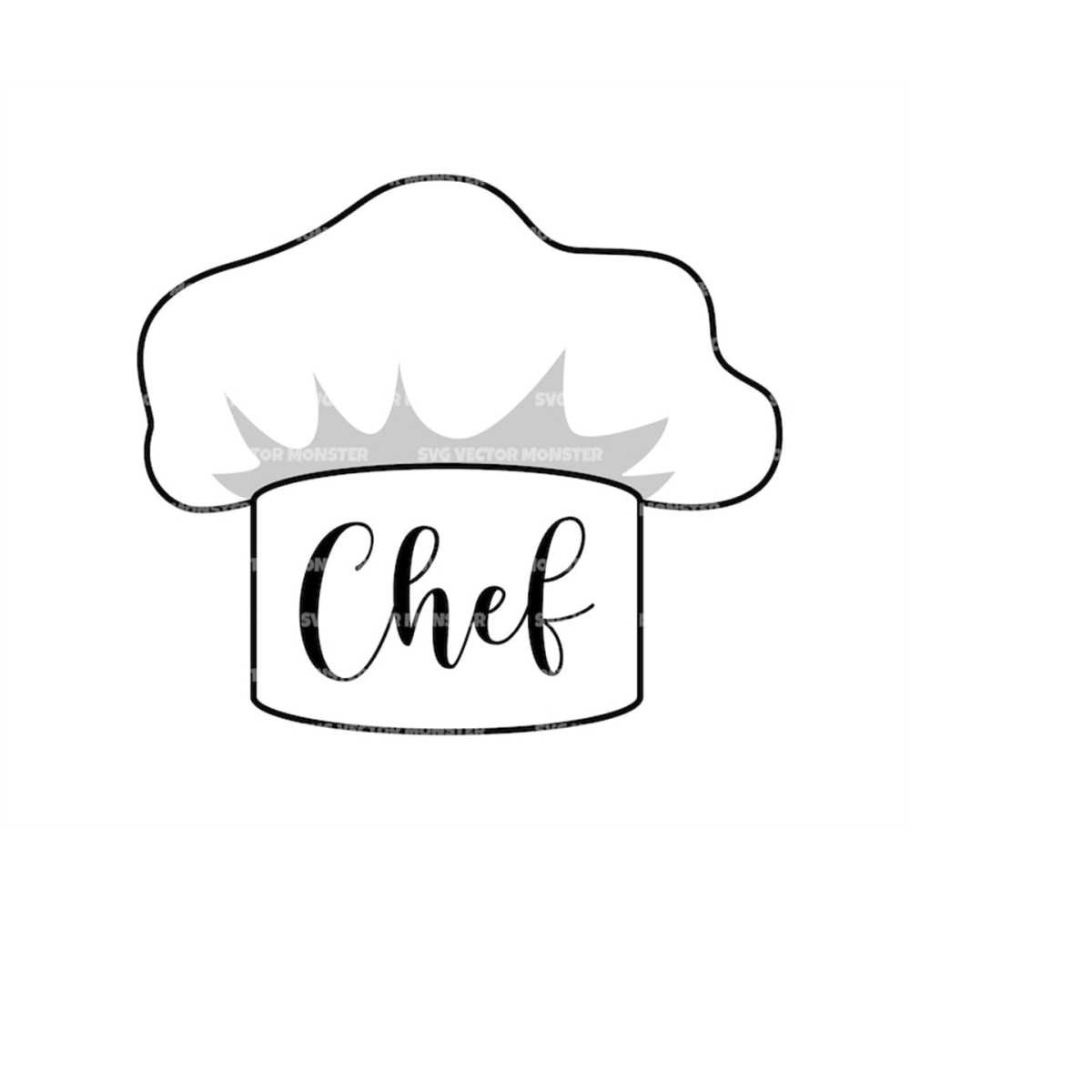 Chef Hat Svg, Cook Svg. Vector Cut file for Cricut, Silhouet | Inspire ...