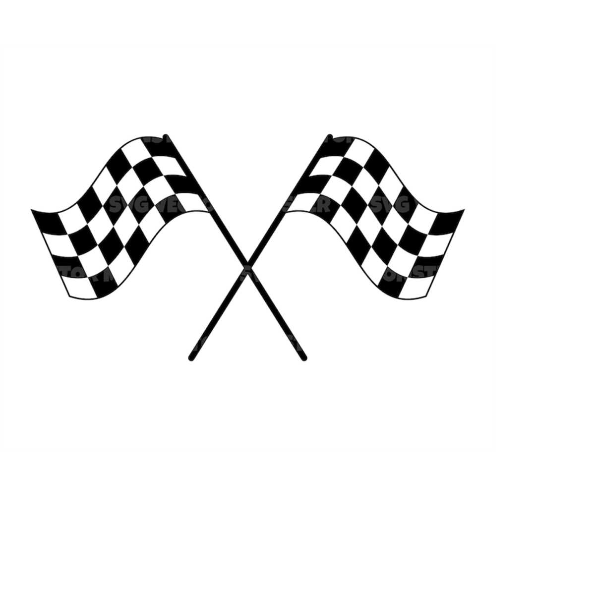 Checkered Racing Flag Svg. Vector Cut file for Cricut, Silho | Inspire ...