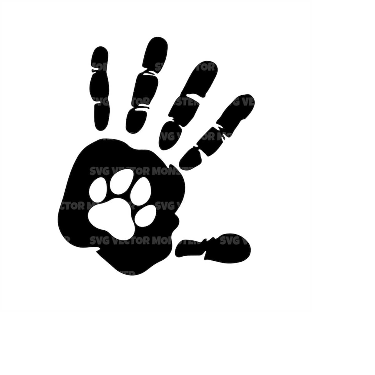 Handprint Svg, Paw Print Svg, Hand Svg Vector Cut file for C - Inspire ...