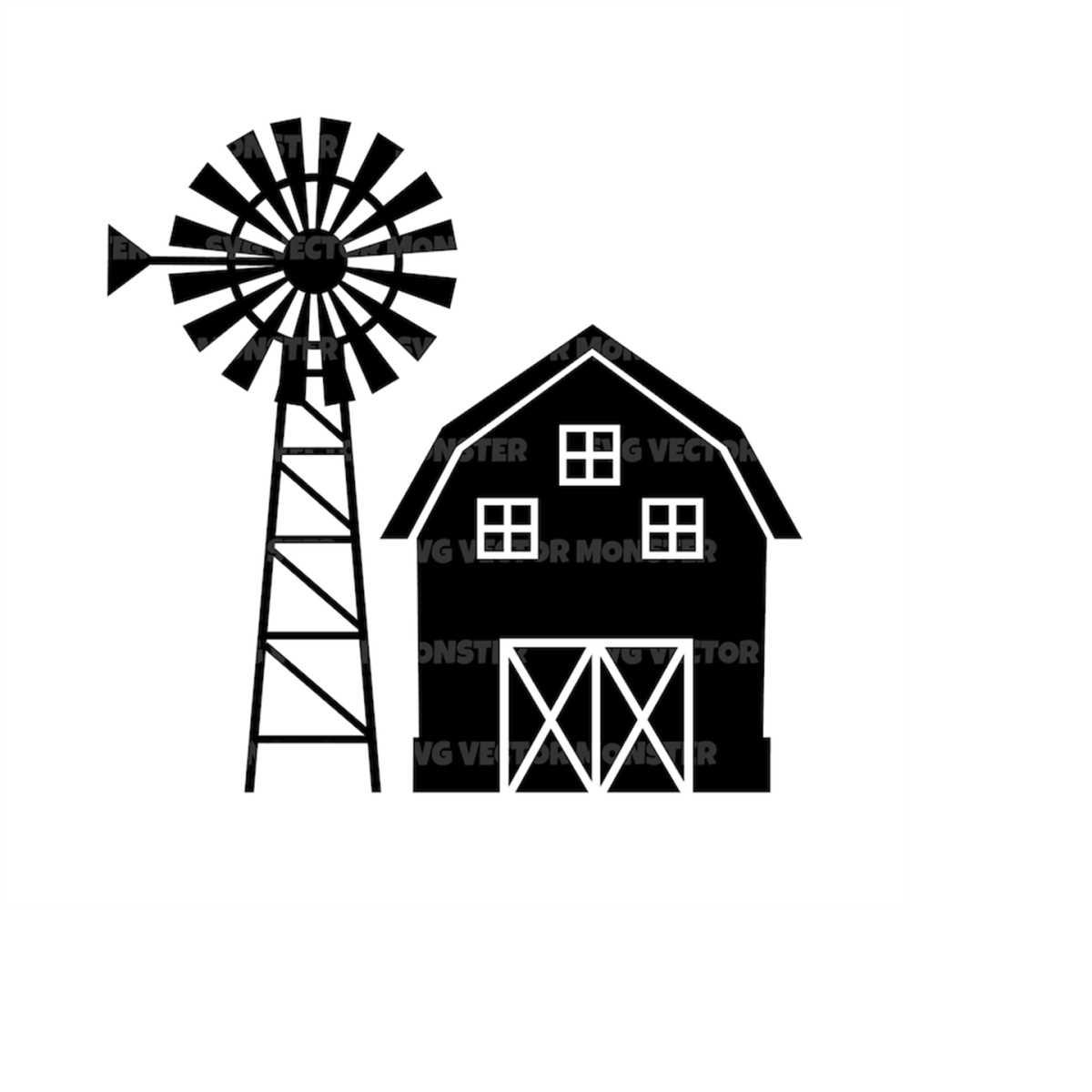 Farmhouse Svg, Barn icon Svg, Cut file For Cricut, Silhouett - Inspire ...