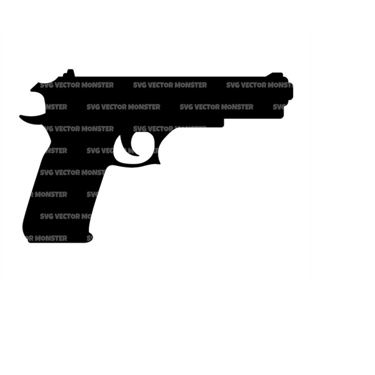 Handgun Svg, Pistol Svg, Weapon Svg. Vector Cut file for Cri - Inspire ...