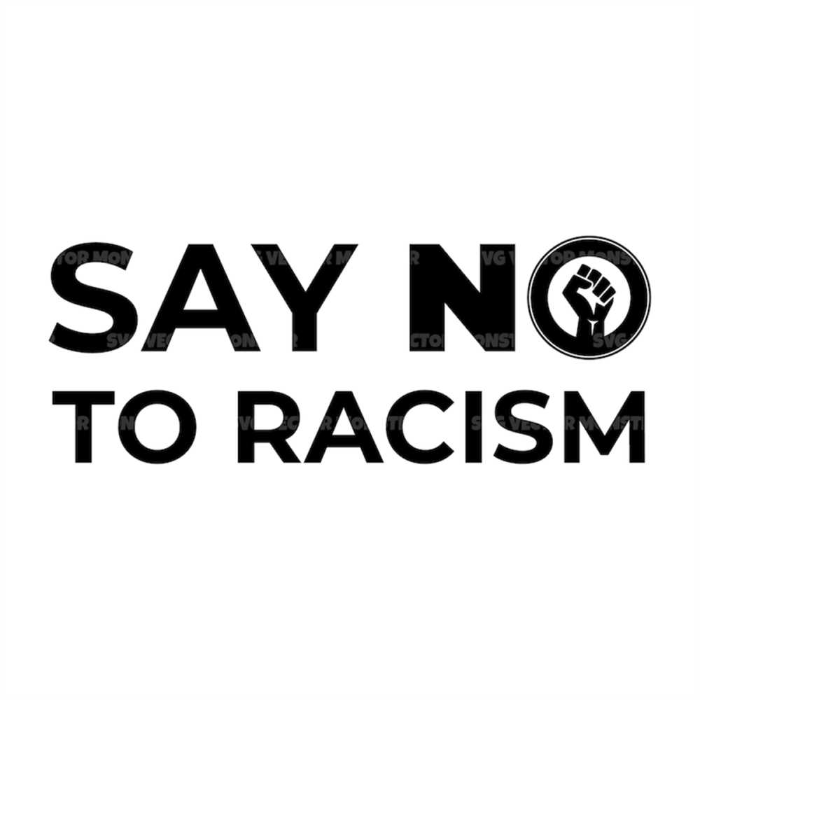 Say No To Racism Svg, Human Fist Svg, Black Lives Matter Svg - Inspire ...