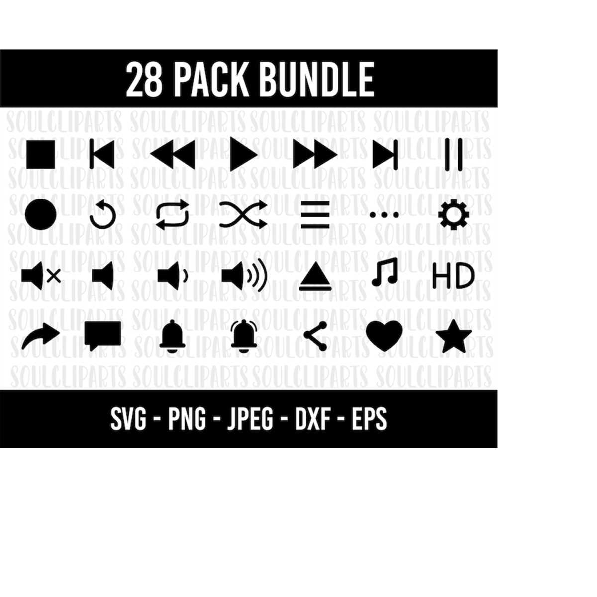 COD730- Music Icons svg, Volume Button SVG, Play buttons svg - Inspire ...