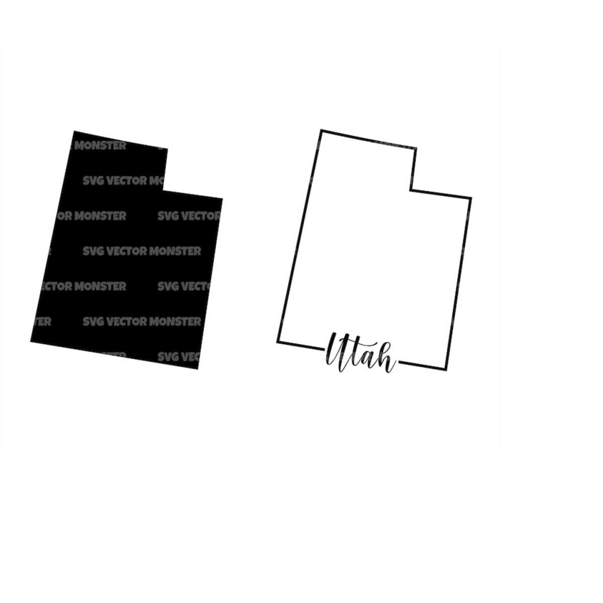 Utah Map Svg, Utah State Svg, America Map Svg. Vector Cut fi | Inspire ...