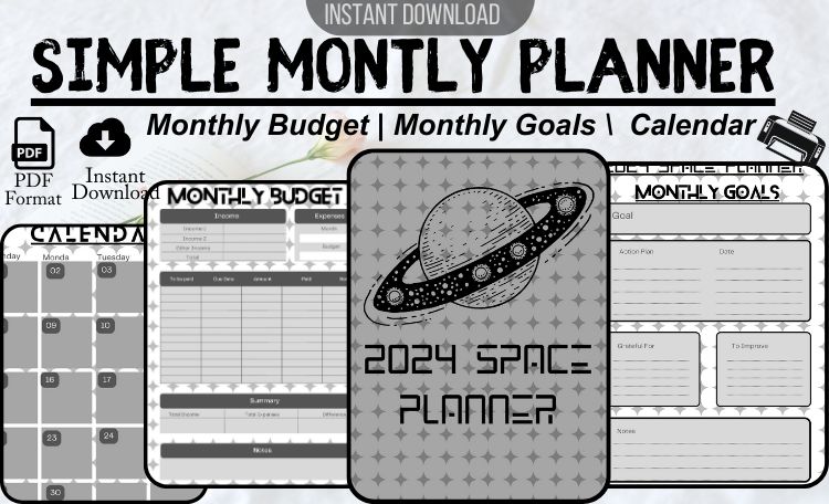 Space Planner, Monthly Planner, Monthly budget planner, budg | Inspire ...