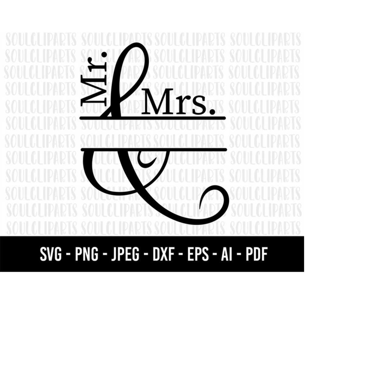 COD643- Mr and Mrs svg, Split Monogram, Monogram SVG, SVG Di | Inspire ...
