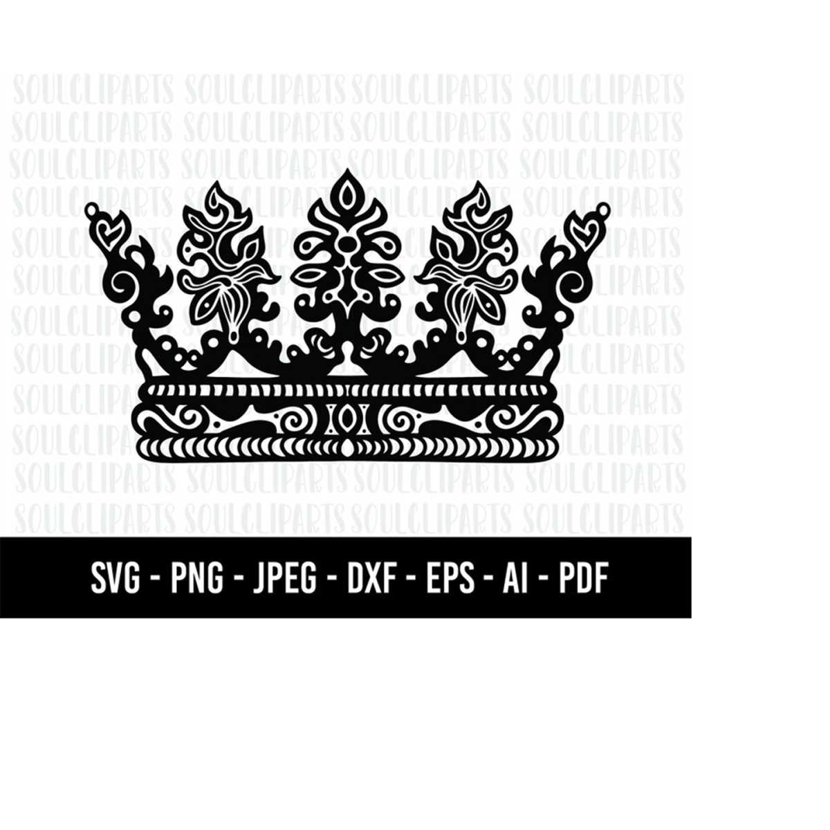 COD766-Crown Svg/ Png /Eps/Dxf/Tiara svg/Crown vector/ Crown - Inspire ...