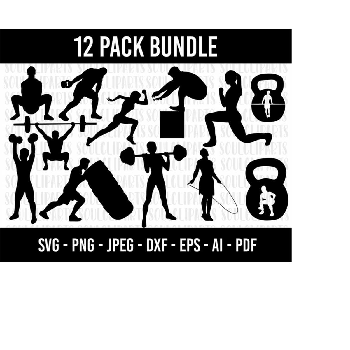 COD131- Crossfit svg files, Crossfit clipart silhouette, Wei | Inspire ...