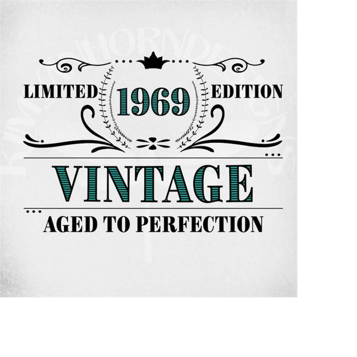 Vintage 1969 svg, 50th Birthday svg, Limited Edition, Cut - Inspire Uplift