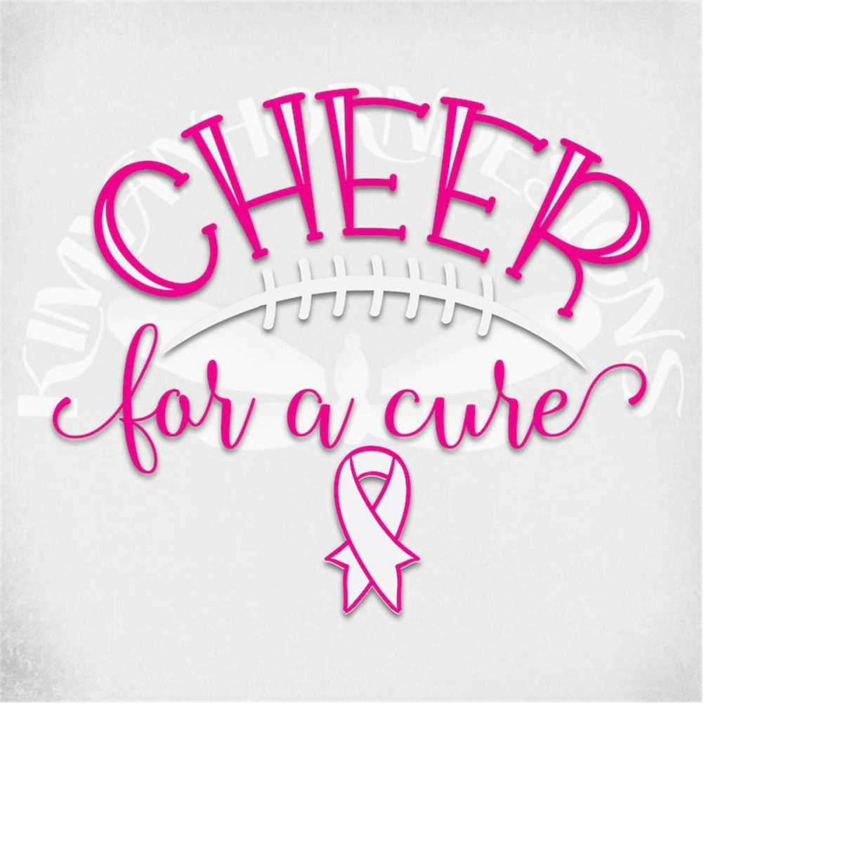 Cheer For A Cure svg & dxf Cut Files, Breast Cancer Awarenes | Inspire ...