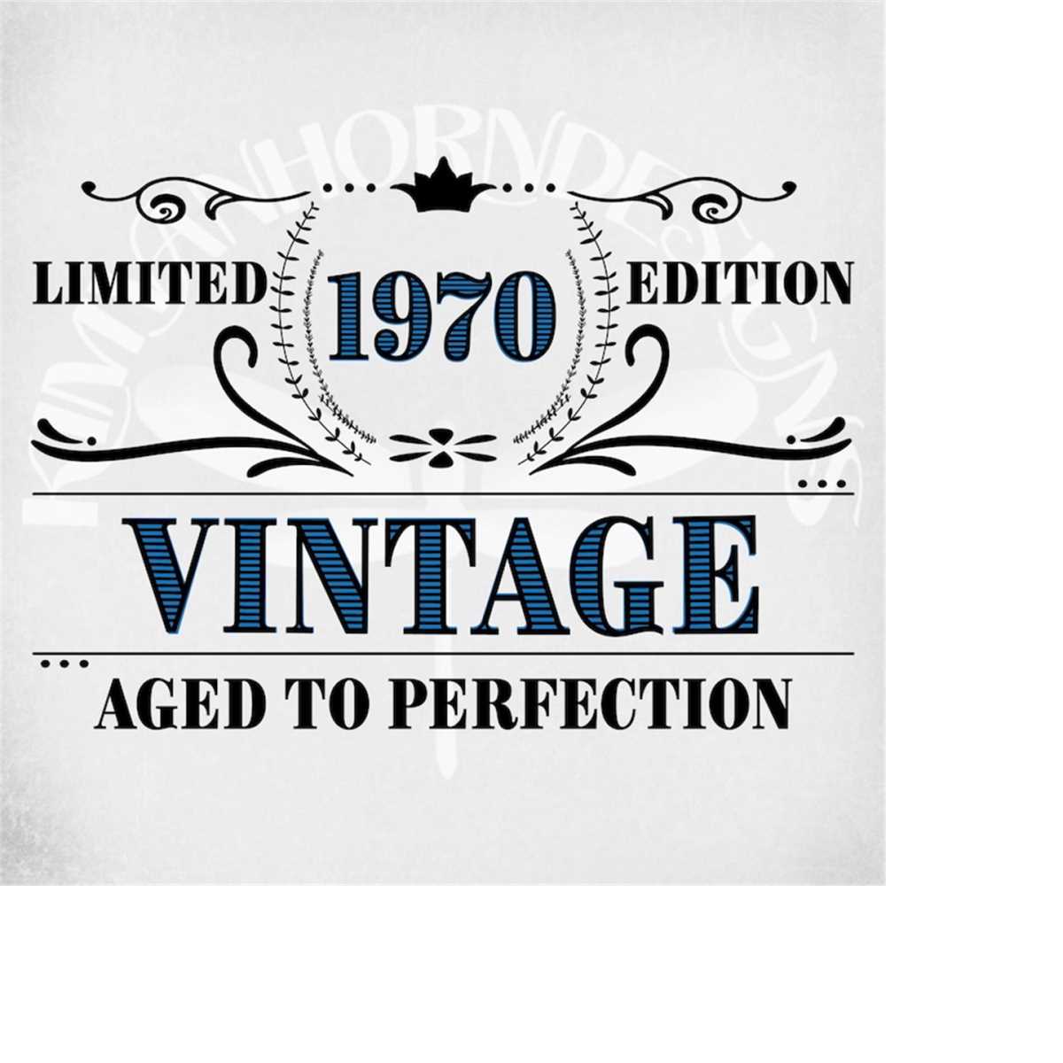 Vintage 1970 svg, Birthday svg, Limited Edition, Cut Files, | Inspire ...