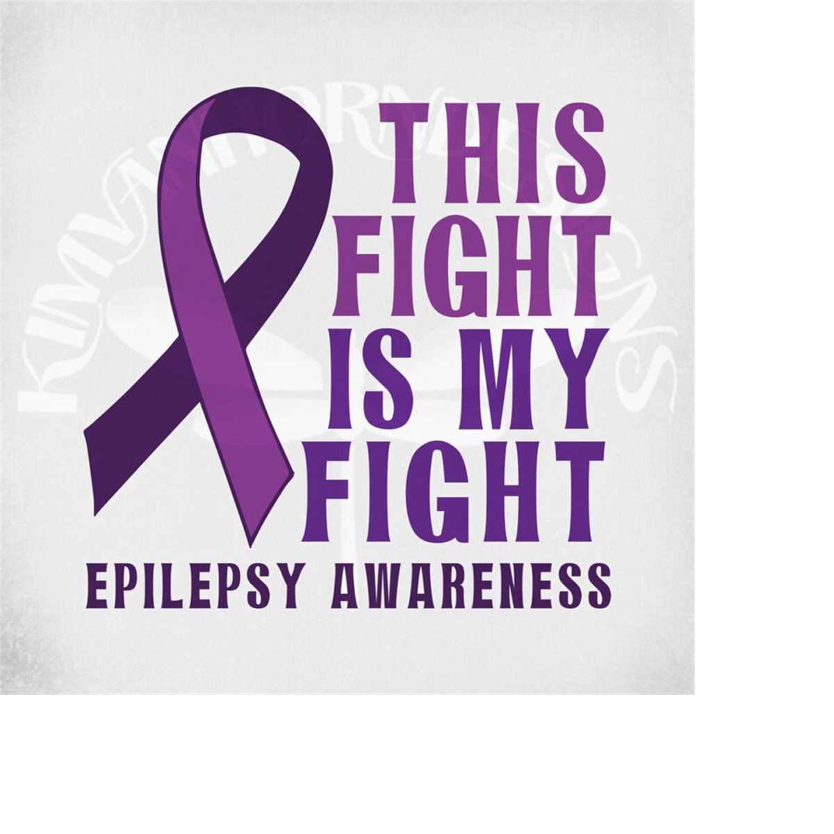 This Fight Is My Fight Purple Ribbon svg and dxf Cut Files, | Inspire ...