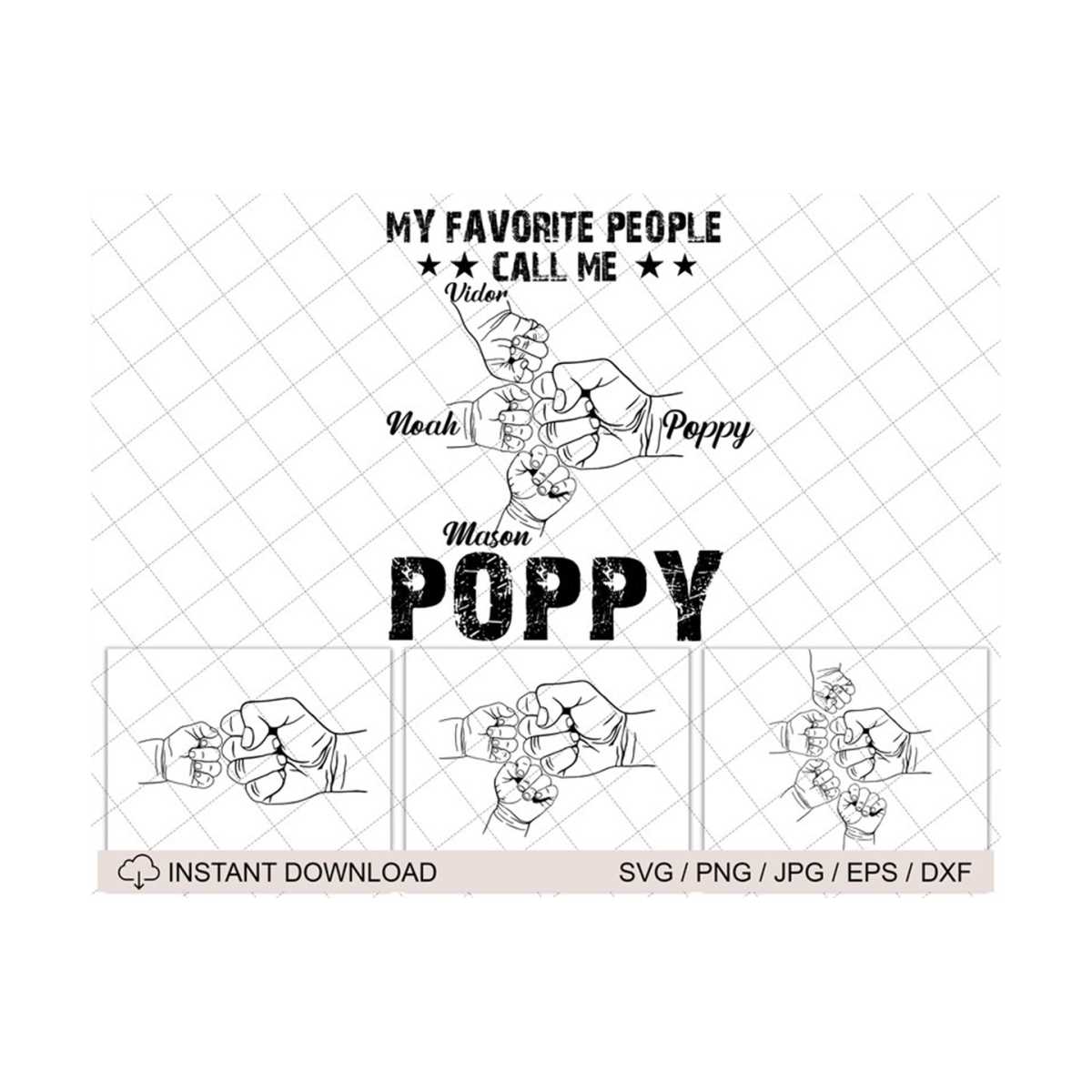 My Favorite People Call Me Poppy Svg, Personalized Father's | Inspire ...