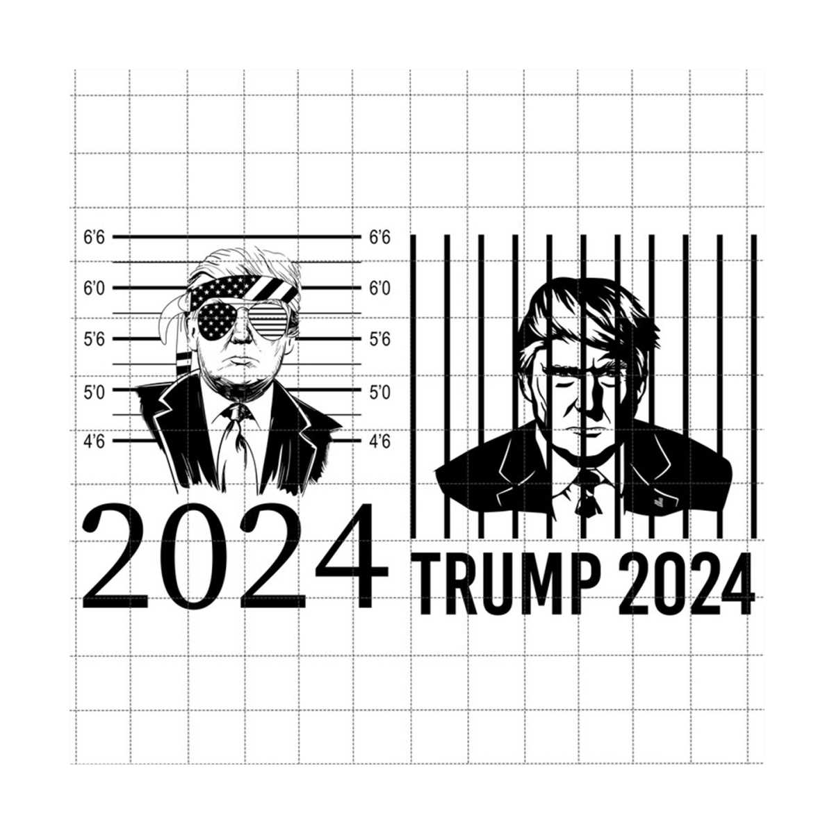 Bundle Trump 2024 Svg, Trump Mug Shot Svg, Trump Never Surre | Inspire ...