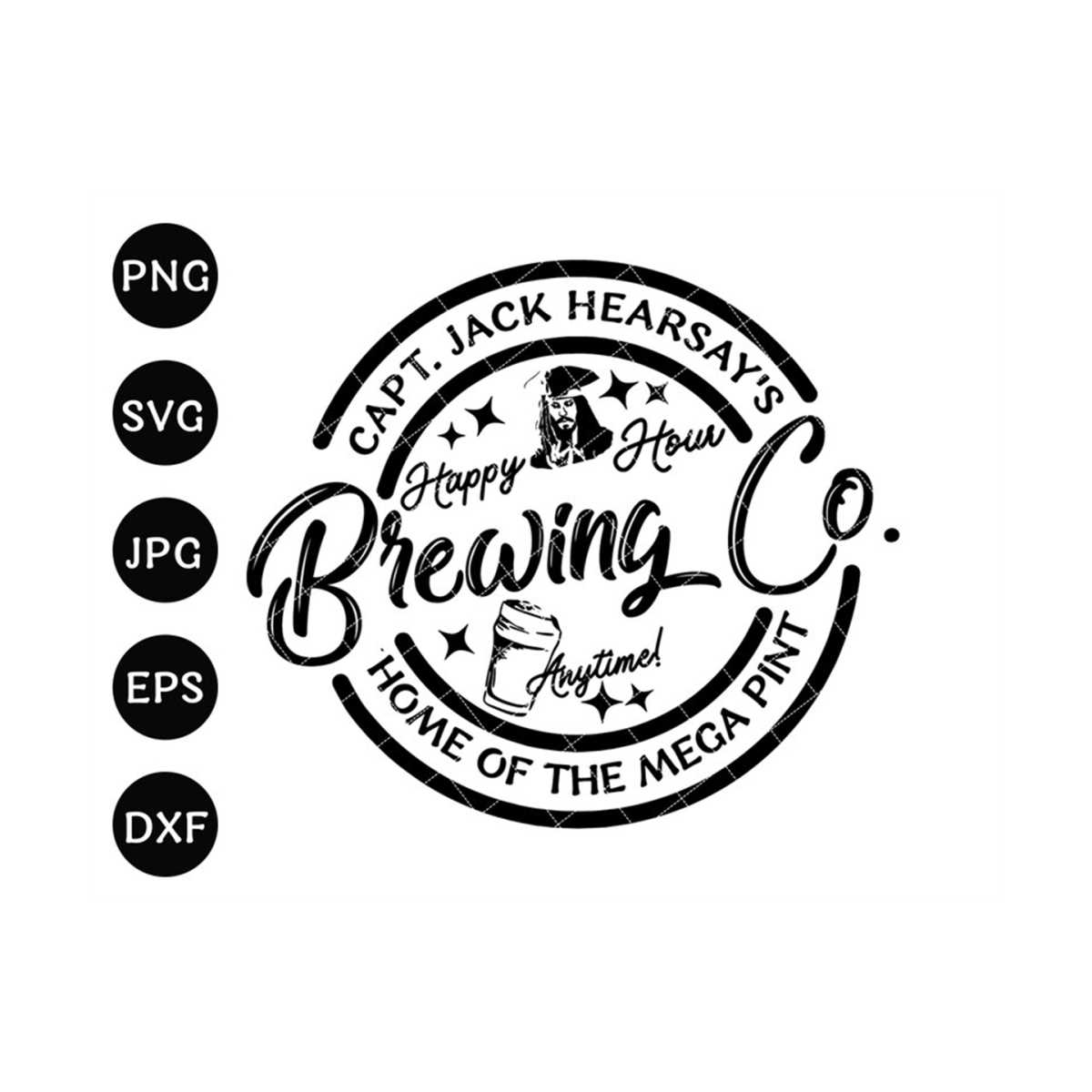 Capt. Jack Hearsay Brewing Company Svg, Home Of The Mega Pin | Inspire ...