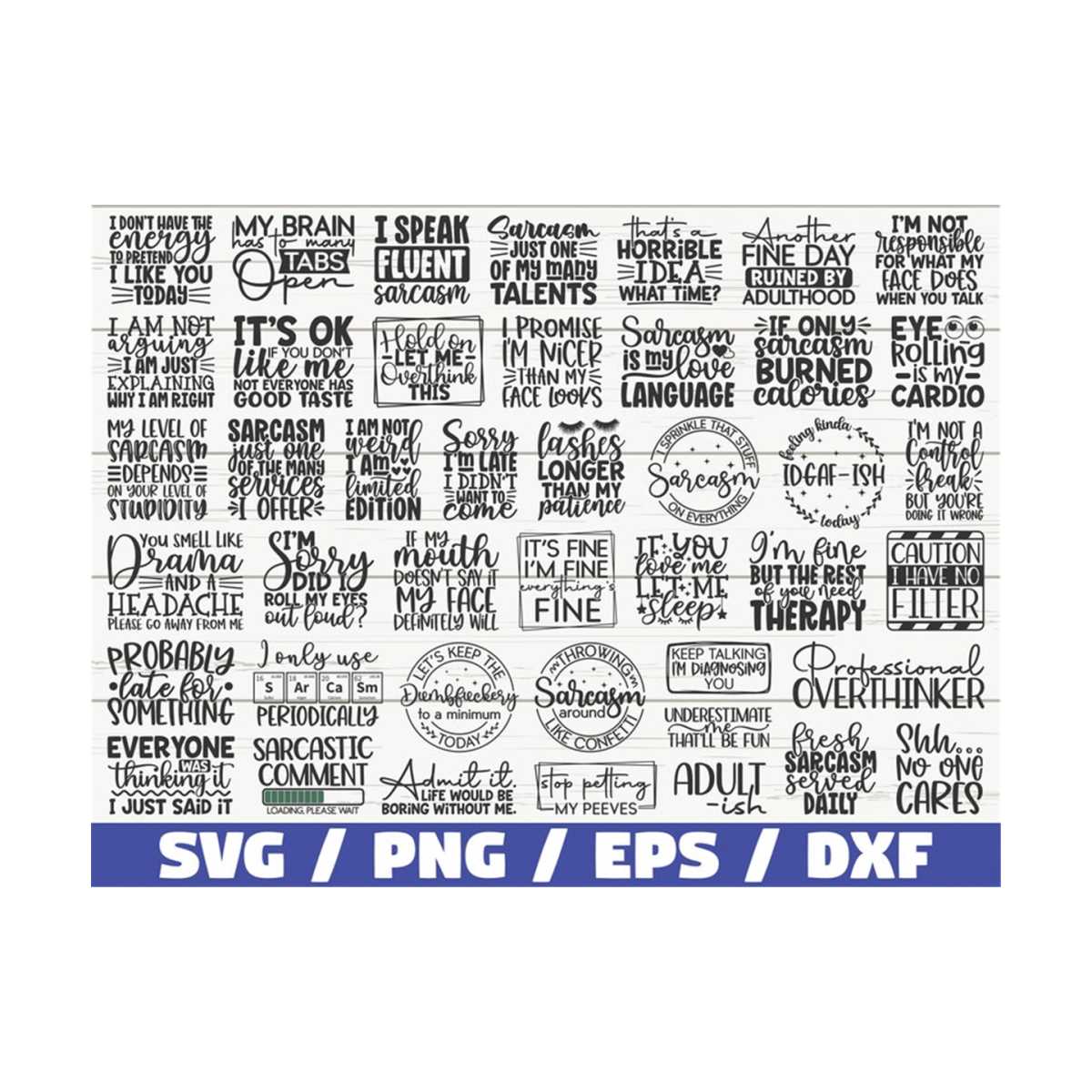 40 Funny Quotes SVG Bundle / Sarcastic SVG Bundle / Cut File | Inspire ...