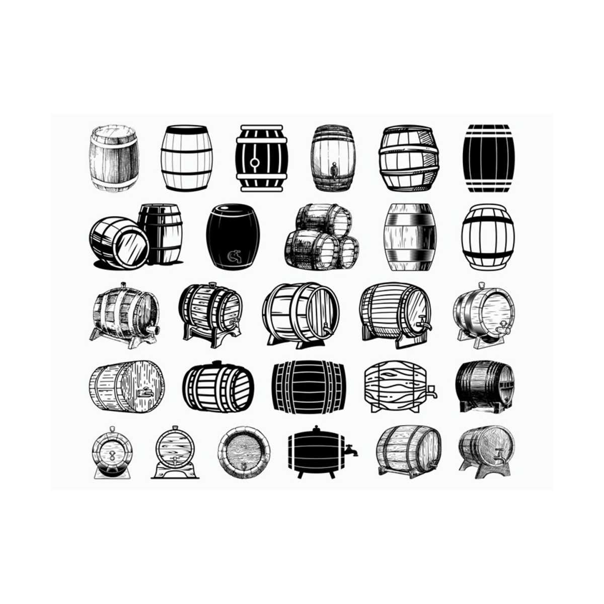 27 Barrel SVG / Wood Barrel SVG / Beer Keg Svg / Commercial | Inspire ...