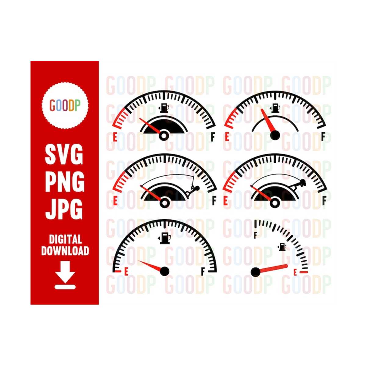 Gas Gauge Svg, Fuel Gauge SVG, Low Fuel SVG, Gasoline Svg, G | Inspire Uplift
