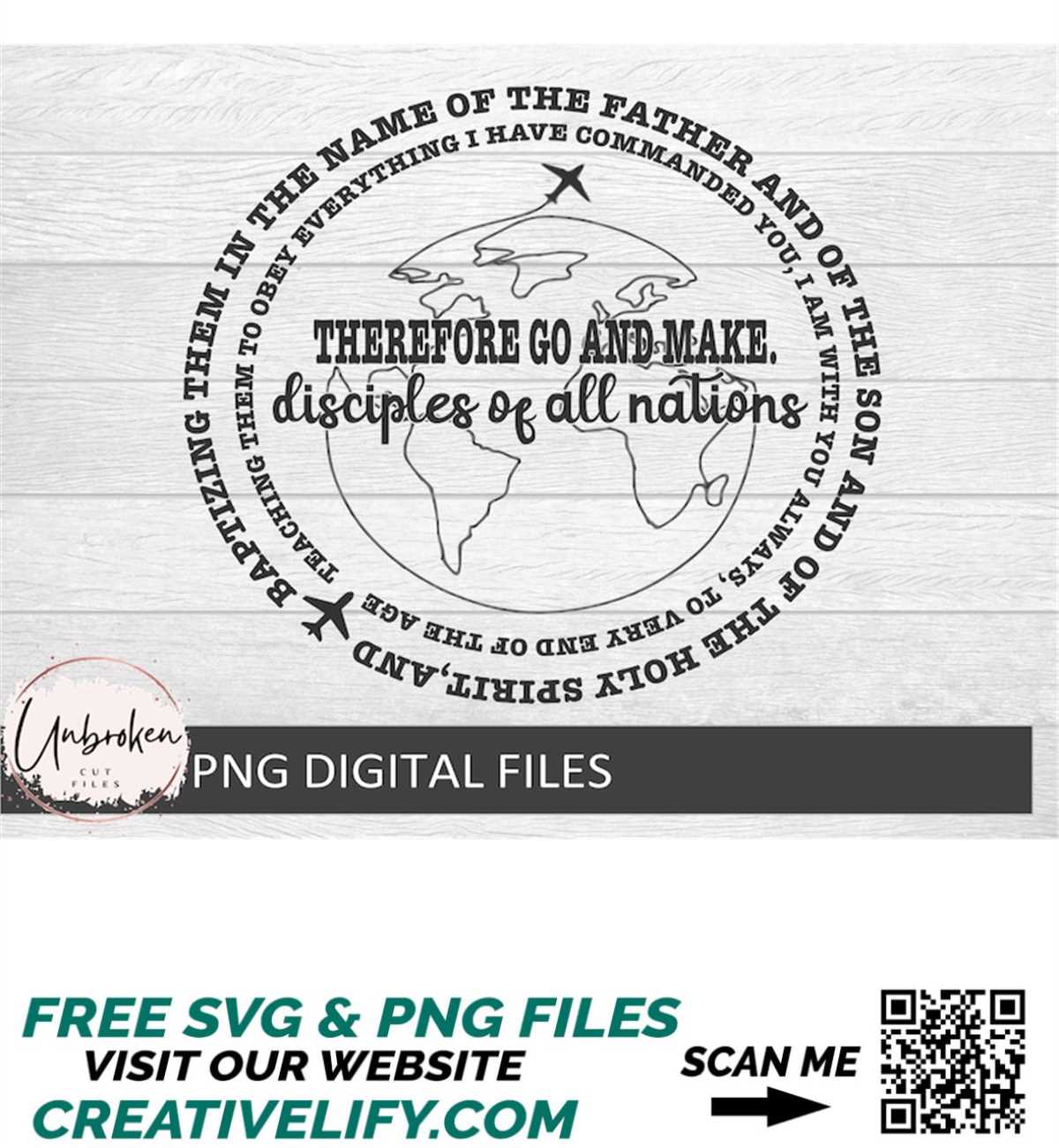 Therefore Go And Make Disciples Svg, Missionary Svg, Mission - Inspire ...