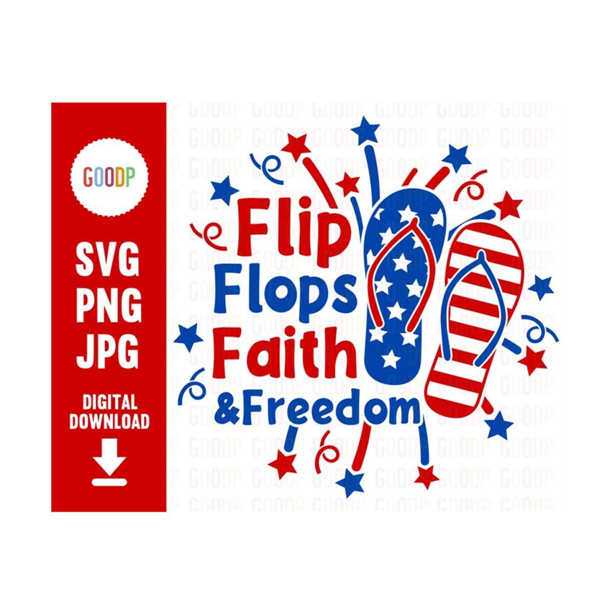 Faith Freedom Flip Flops, Happy 4th Of July, Free To Sparkle | Inspire ...