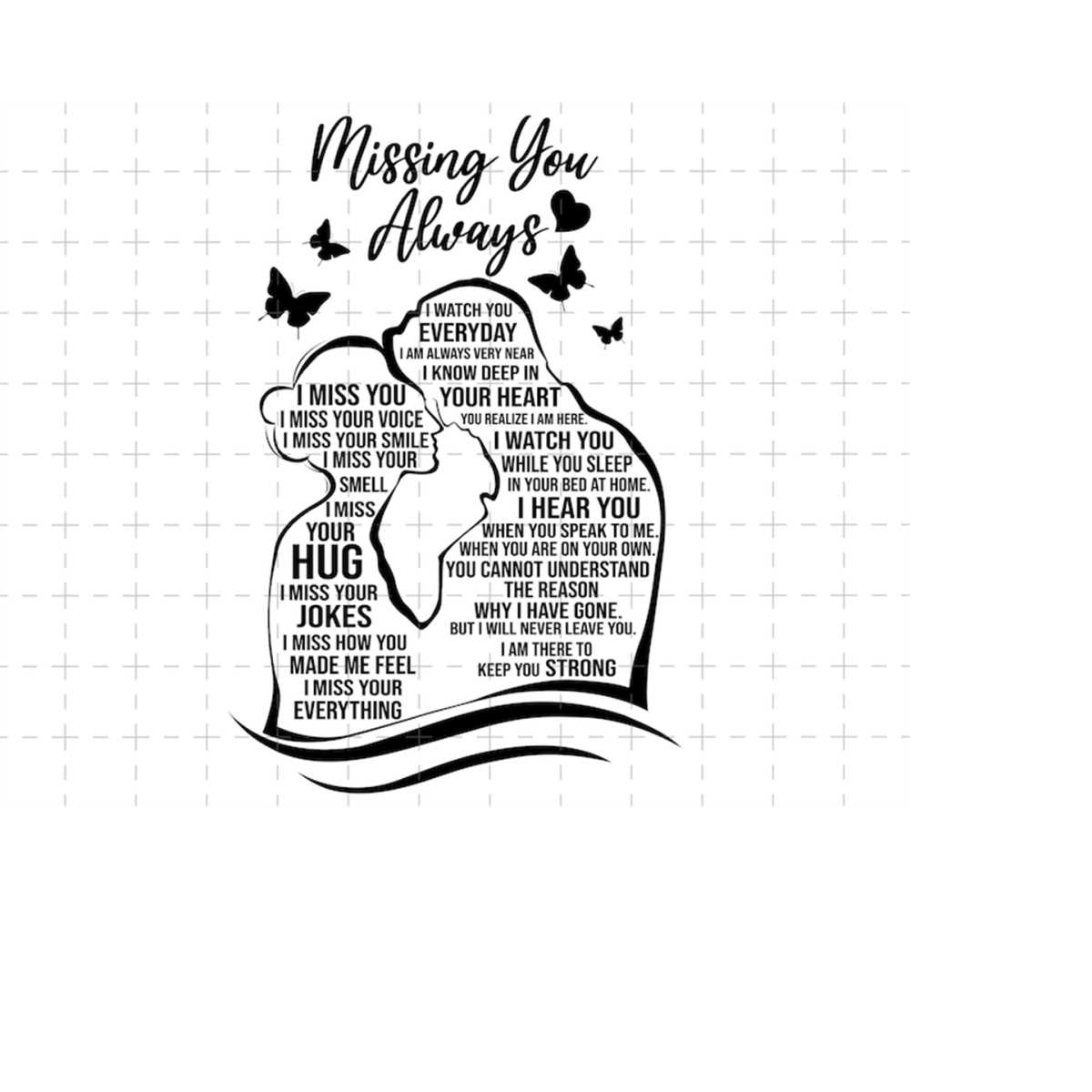 Missing You Always Svg, Husband With Angel Wings Svg, Widow - Inspire ...