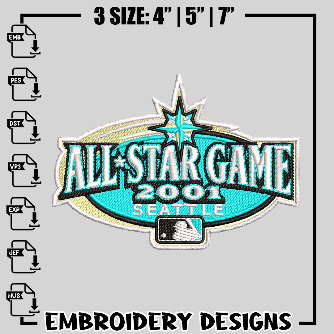 MLB All-Star Game Primary Logo embroidery design, logo embro | Inspire ...
