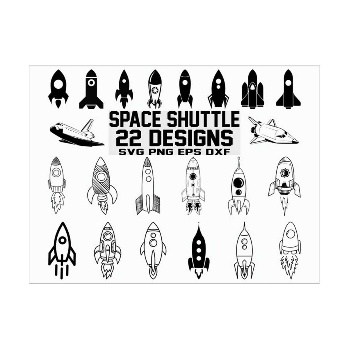 Space Shuttle SVG/ Spacecraft SVG/ Rocket SVG/ Clipart/ Sten | Inspire ...