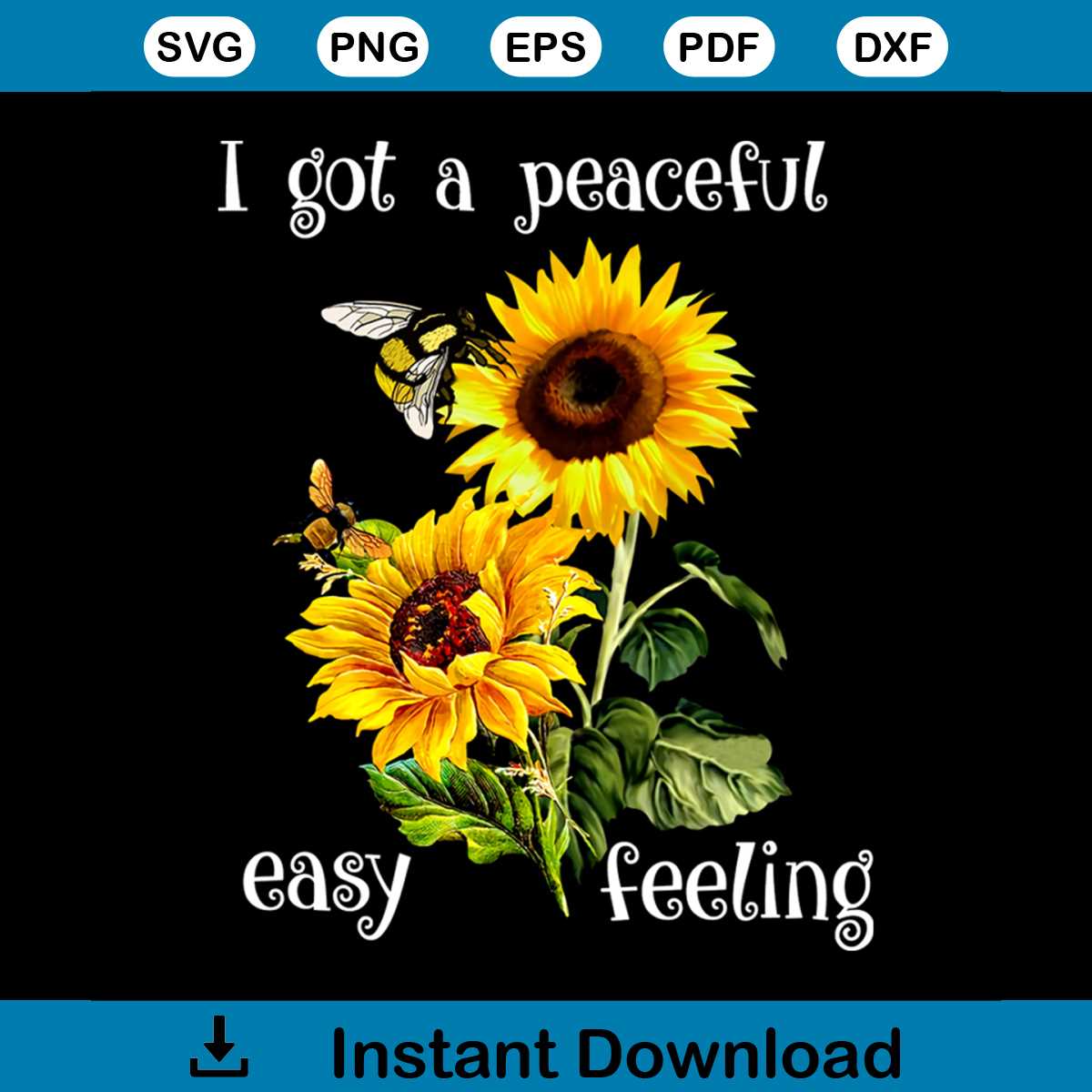 I Got A Peaceful Easy Feeling Svg, Flower Svg, Peaceful Svg, - Inspire ...