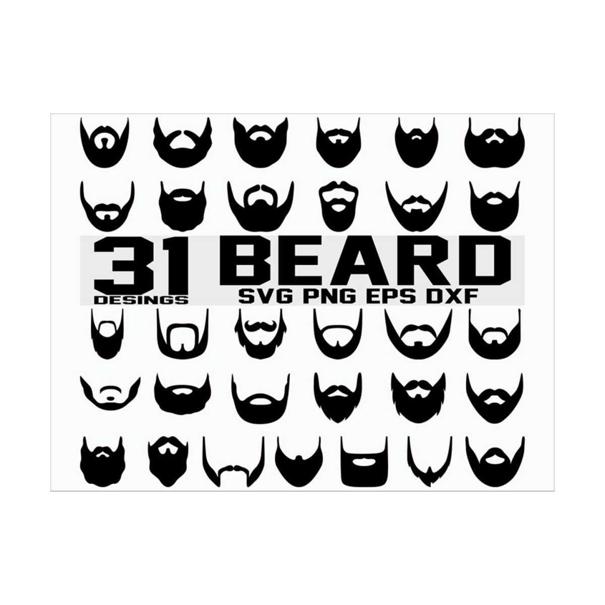 Beard svg/ long beard svg/ beards png/ short beard file/ hip | Inspire ...