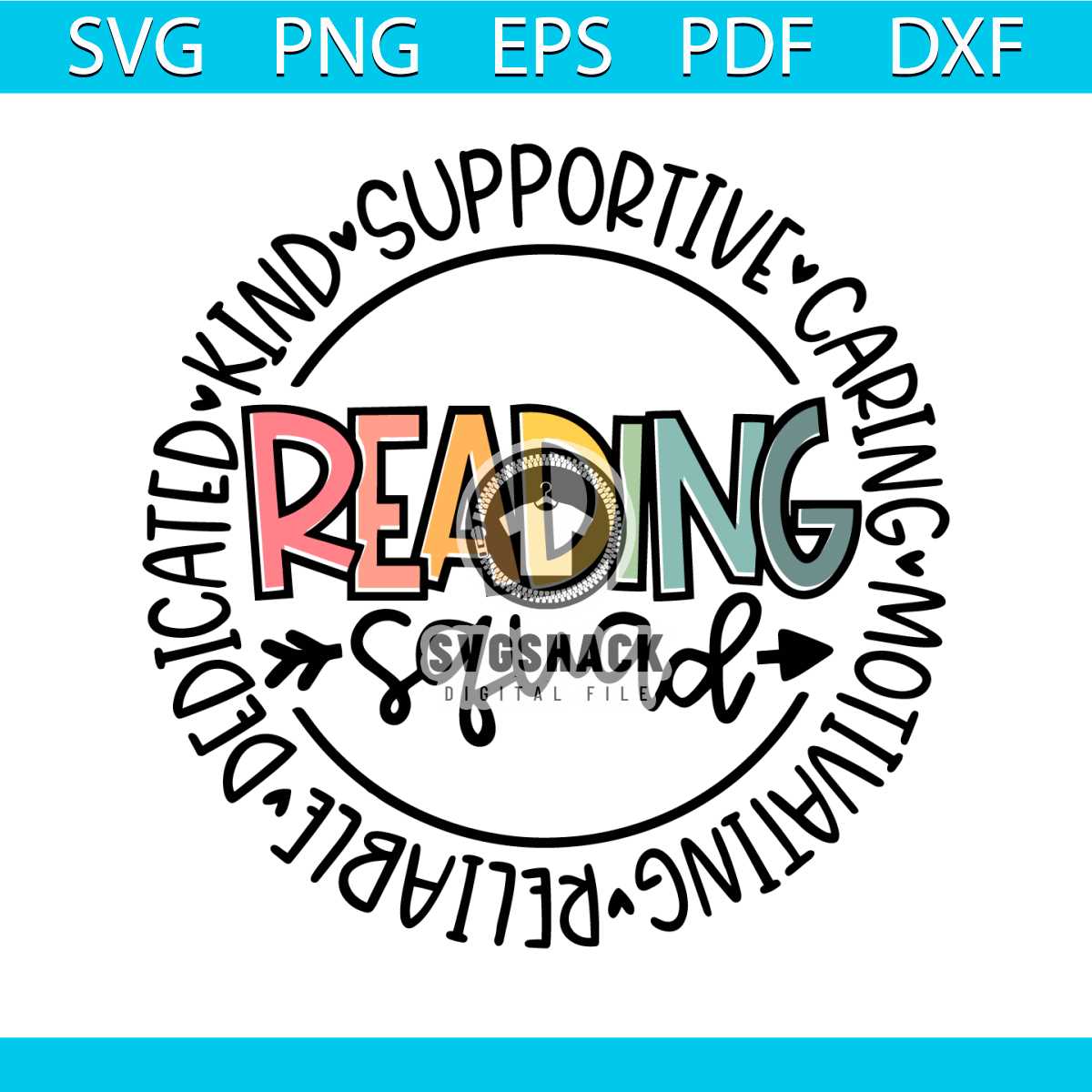 Vintage Reading Squad SVG Reading Teacher SVG Download - Inspire Uplift