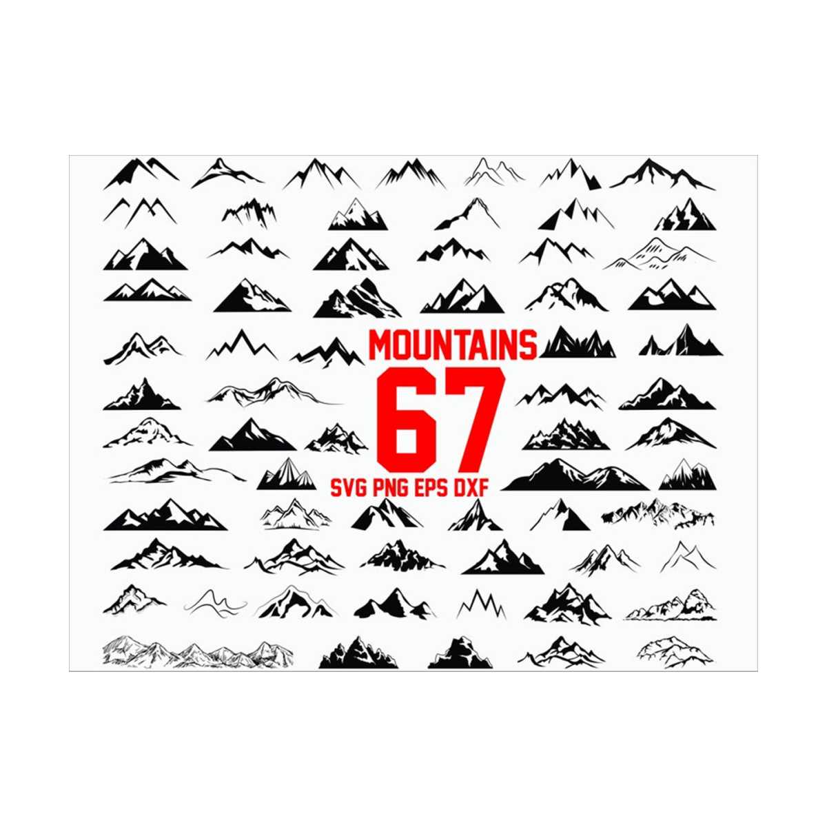 Mountain svg/ hill svg/ nature svg/ rock svg/ clipart/ decal - Inspire ...