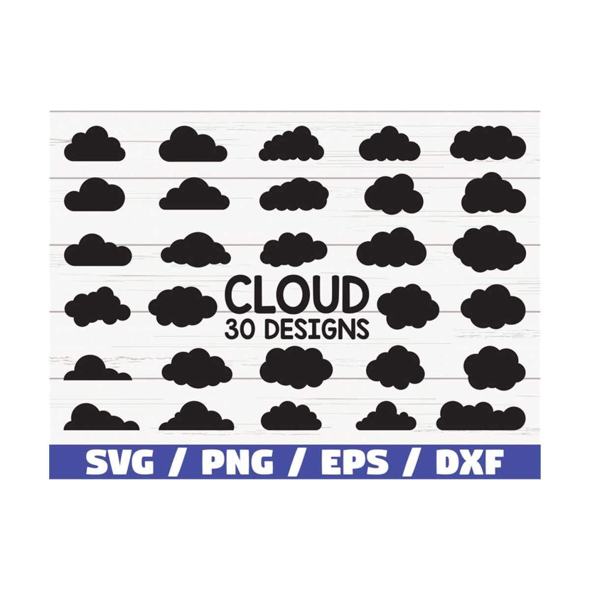 Cloud svg file/ Cloud clipart/ Cloud vector/ Cloud bundle Sv | Inspire ...