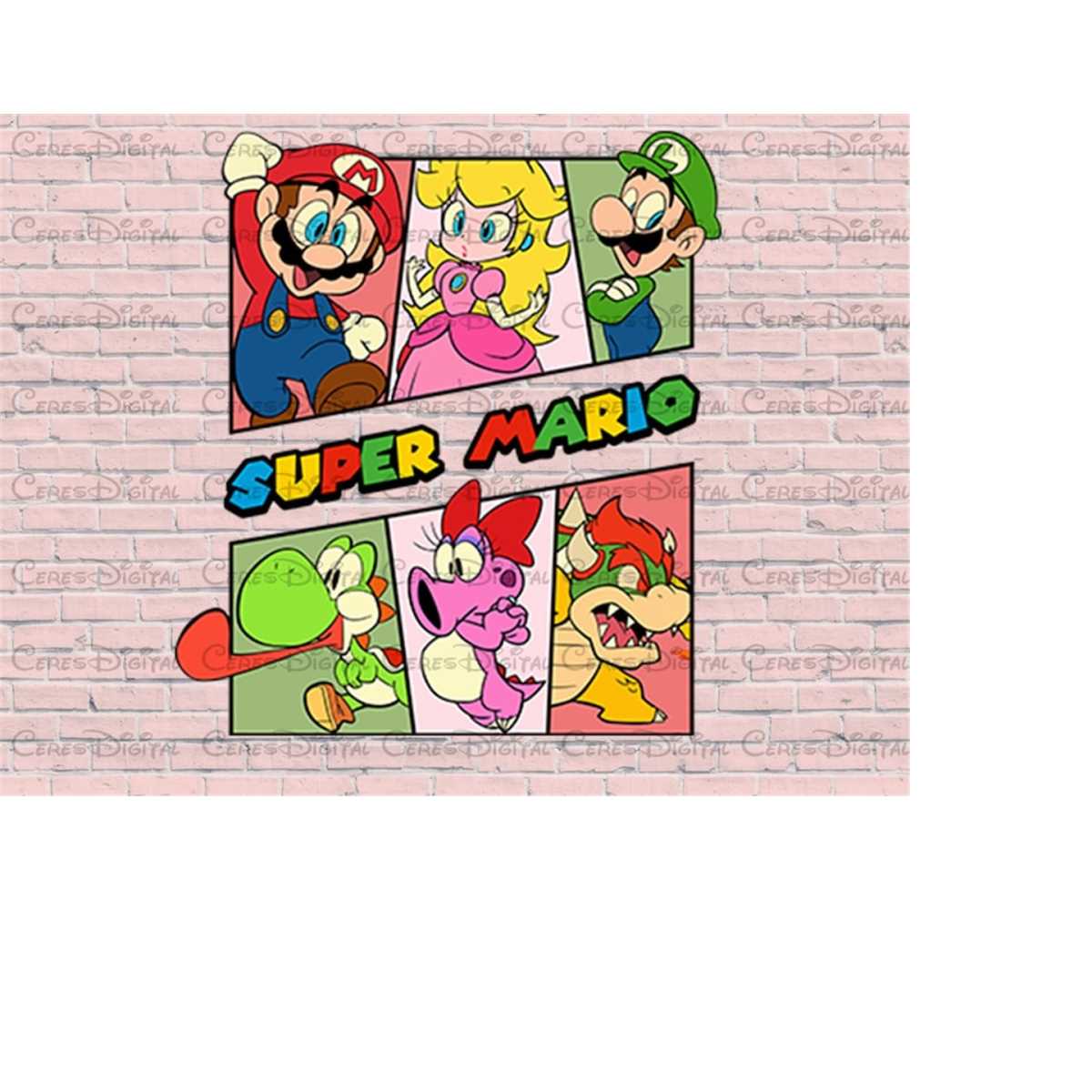 Vintage Mario Collab Design Png, Super Mario Bros Png, Super | Inspire ...