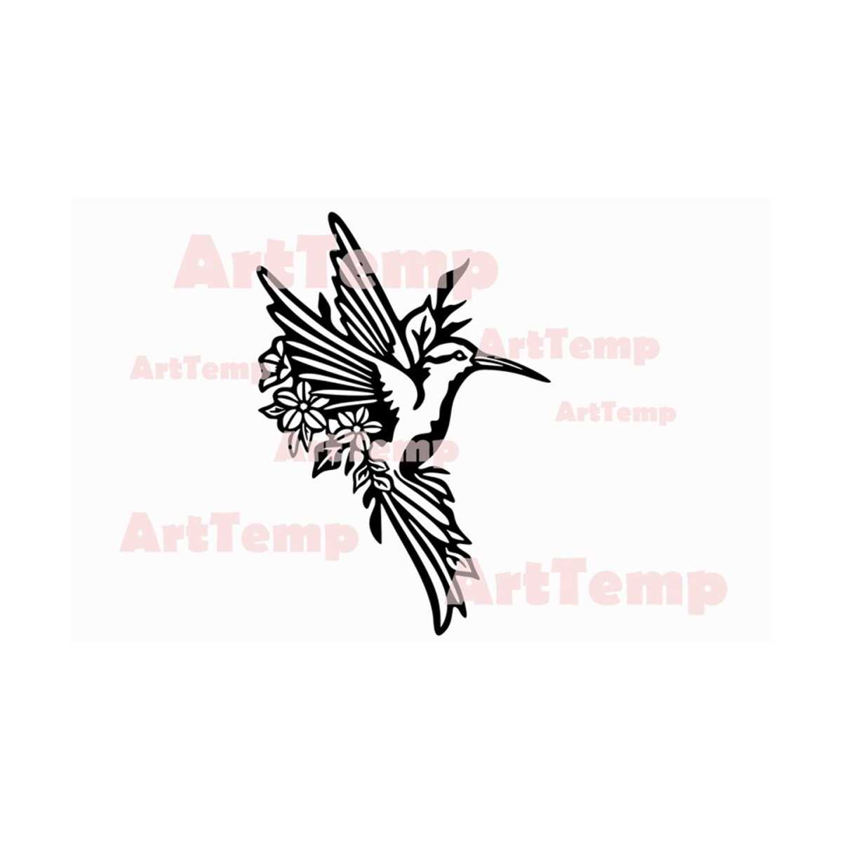Hummingbirds in flowers Svg, Exotic bird dxf, Tree Stake DXF | Inspire ...