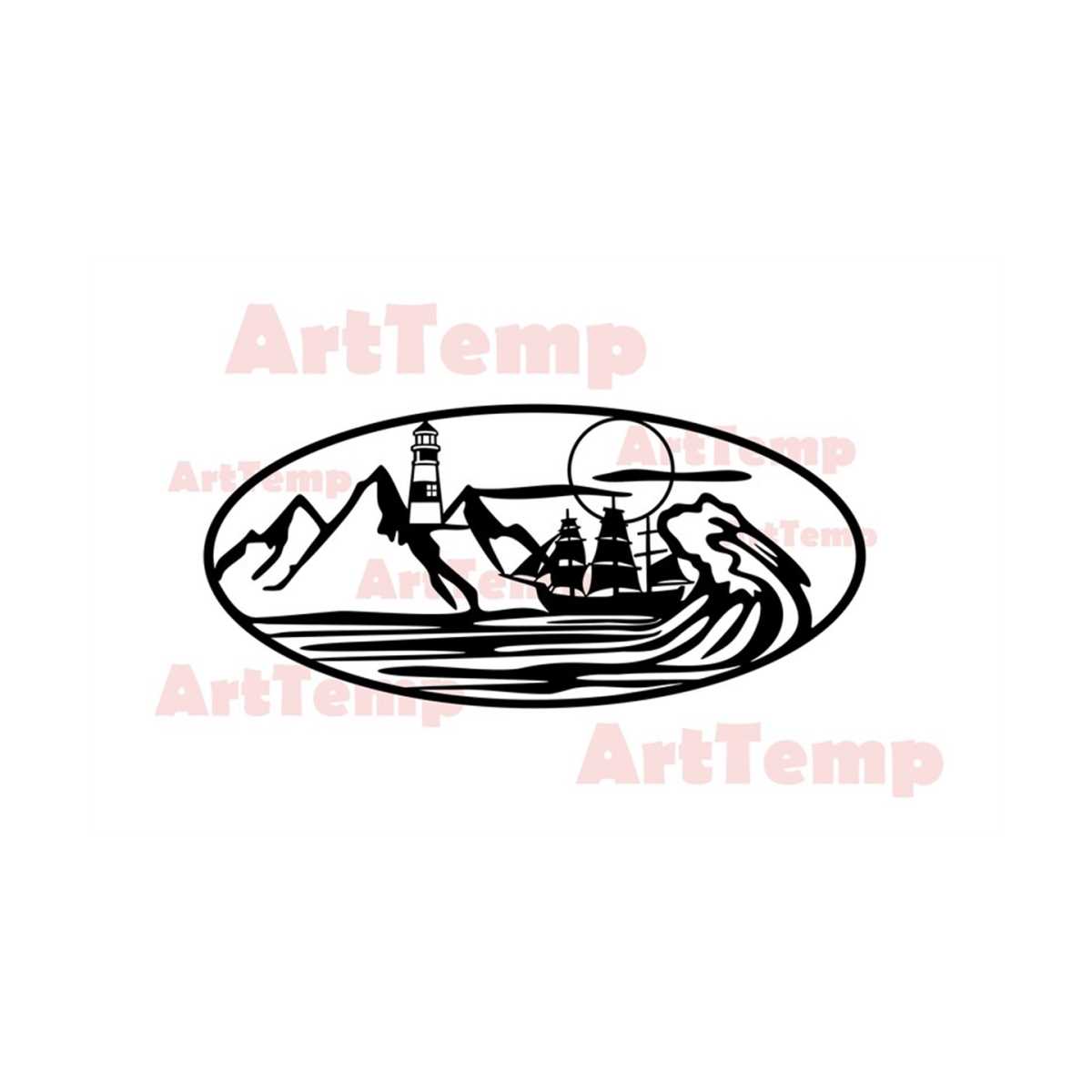 Sea scene SVG,seascape dxf , svg for cricut, dxf for laser c | Inspire ...