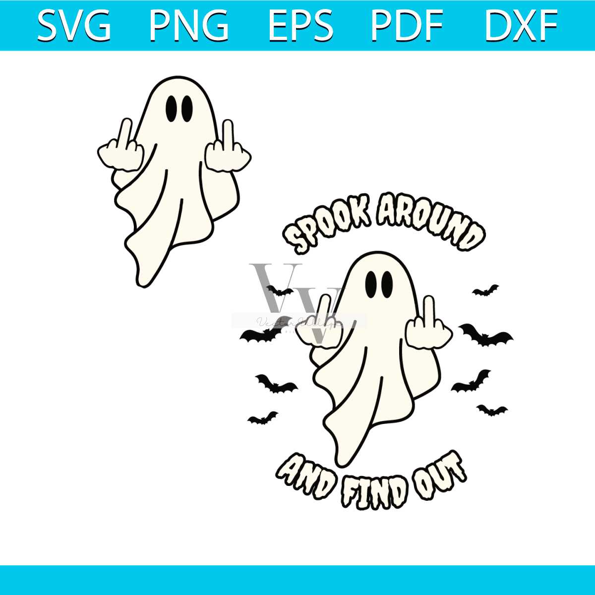 Spook Around and Find Out Halloween Ghost SVG Download | Inspire Uplift