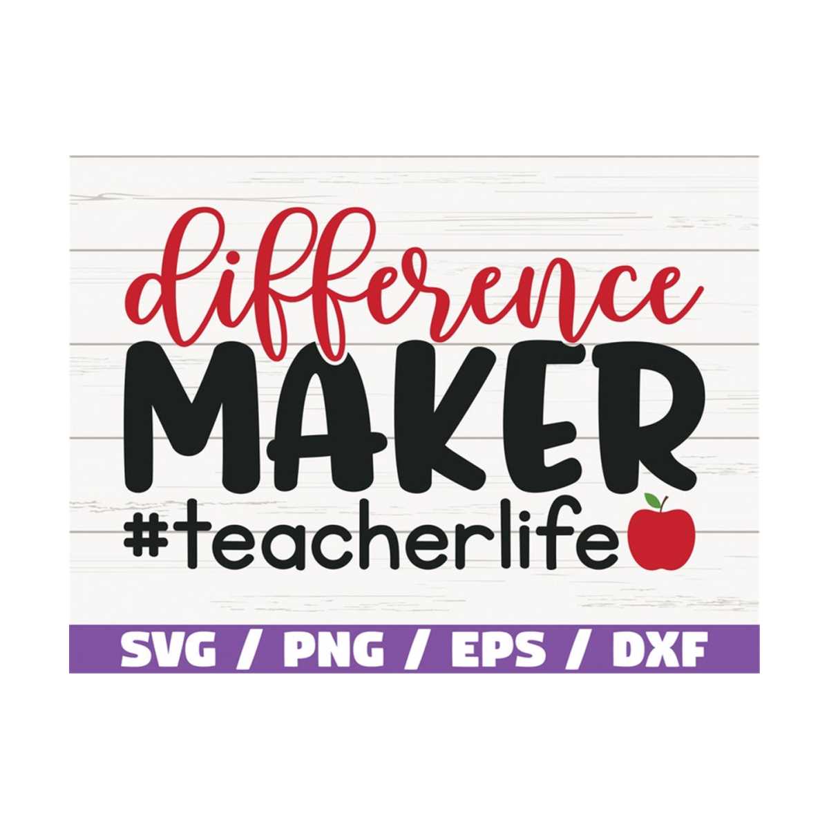 Difference Maker SVG / Teacher Life SVG / Cut File / Cricut | Inspire ...