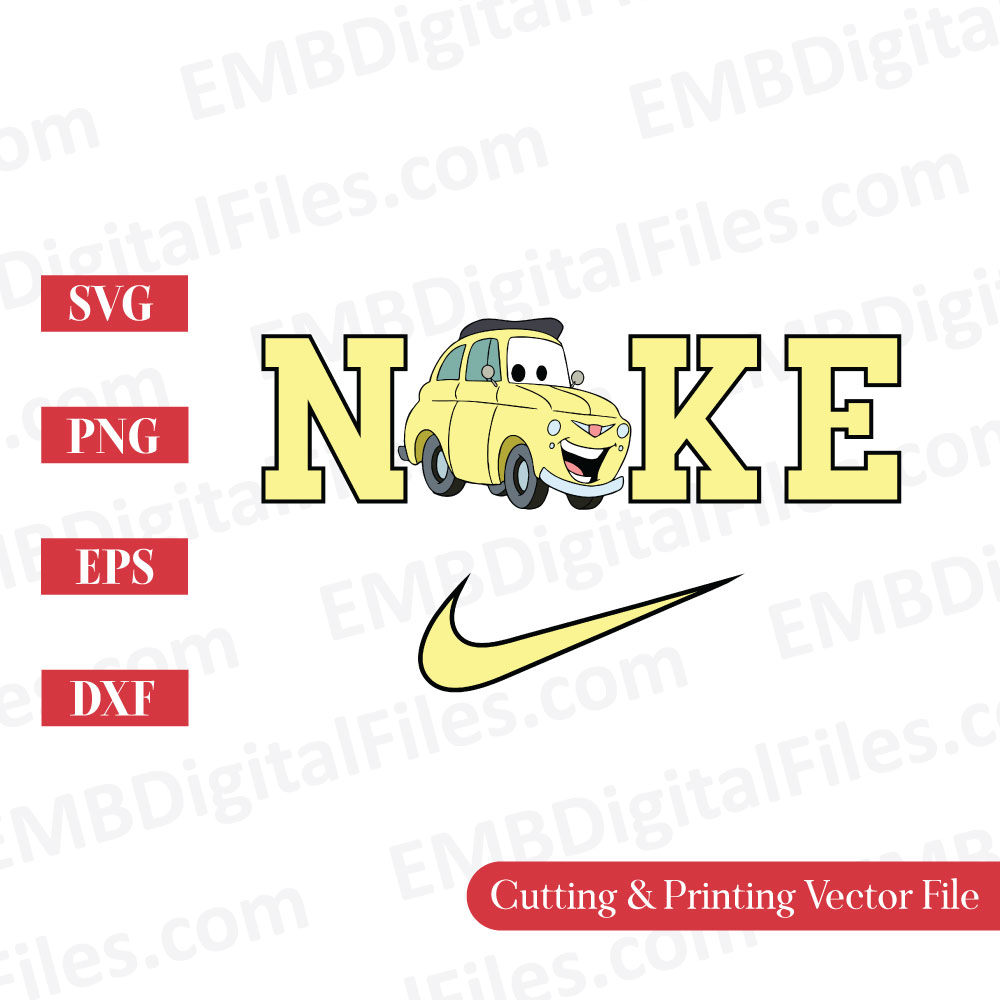 Nike Swoosh Luigi Disney Cars SVG for Cricut - Inspire Uplift
