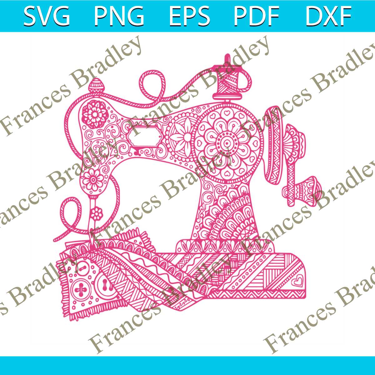 Sewing Machine Zentangle svg | Inspire Uplift